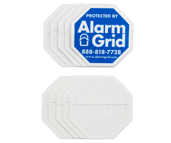 AG Indoor Security Stickers - Mini Window Stickers with Adhesive Front, Pack of 10 - Alarm Grid