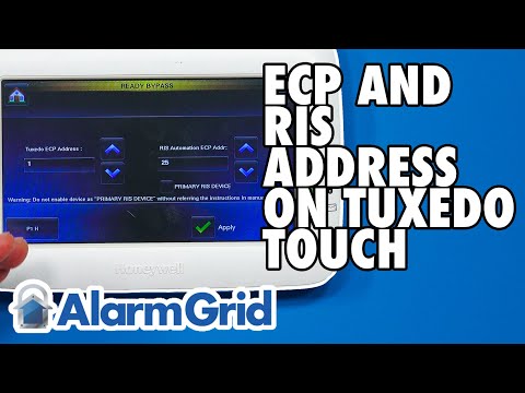 How Do I Check the ECP Address and RIS Address on a Tuxedo Touch? - Alarm Grid