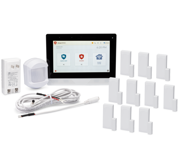 2GIG Edge AT&T LTE 10-1 Encrypted Kit - System, 10 Door/Window Sensors ...
