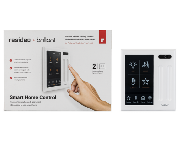 Brilliant BHA120US-WH2 - Smart Home Voice Control Hub, 2-Switch Panel ...