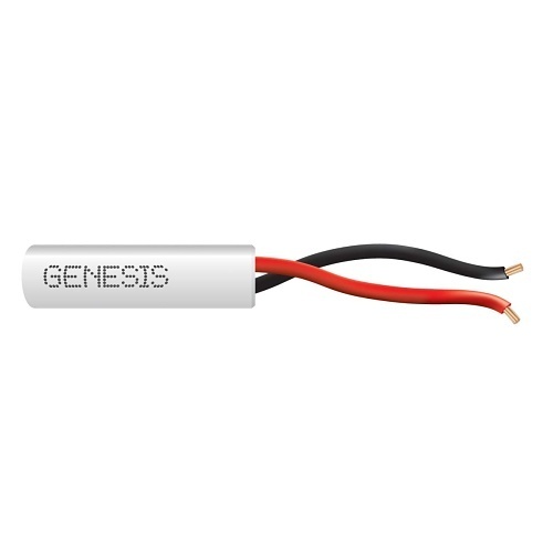 Genesis WG-21021101 - 22/2 Stranded Riser Alarm Wire, White - Alarm Grid