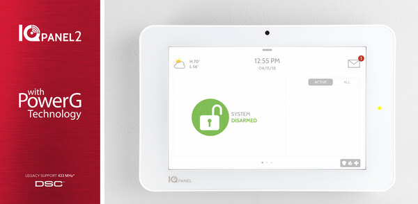 Qolsys IQ Panel 2 Plus AT&T LTE, DSC Compatible - 433MHz Wireless Alarm ...