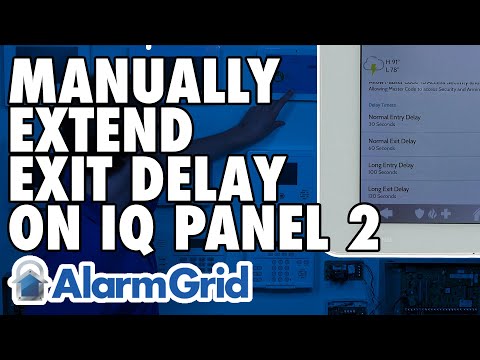 Manually Extending the Exit Delay Time On IQ2 - Alarm Grid