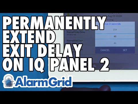 Permanently Extending the Exit Delay Time On IQ2 - Alarm Grid