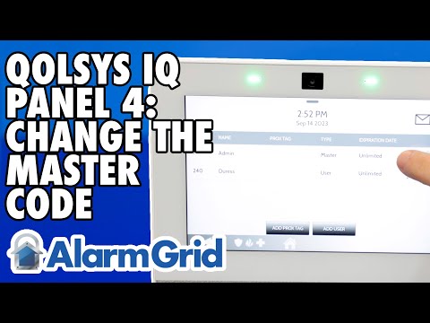 Qolsys IQ Panel 4: Change the Master Code - Alarm Grid